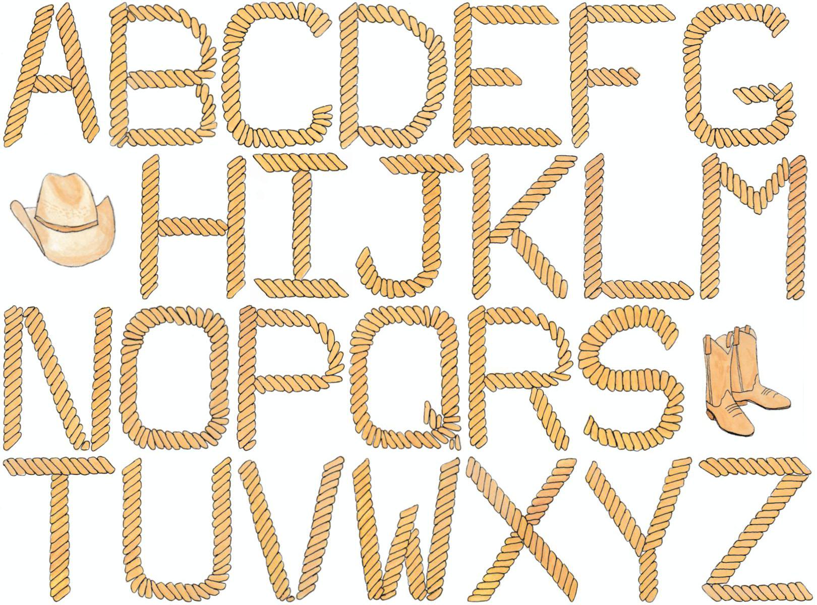 Rope Alphabet Rope Alphabet